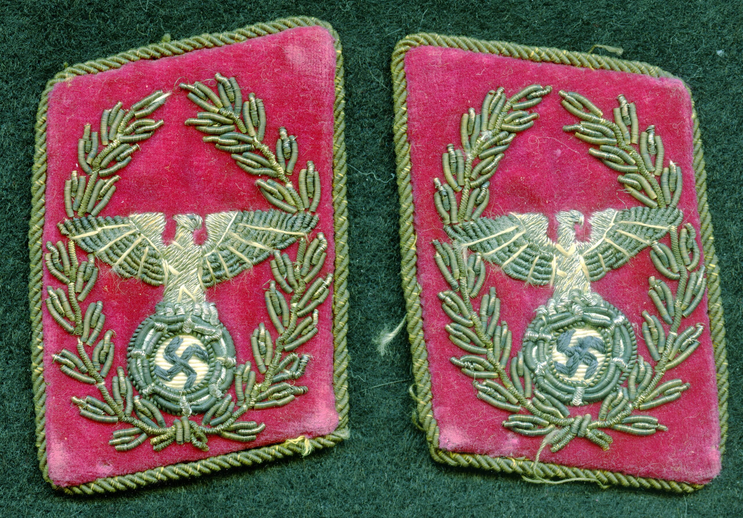 NSDAP 1934 Reichsleiter Collar Tabs (RZM Standardmuster pair) – Iron ...
