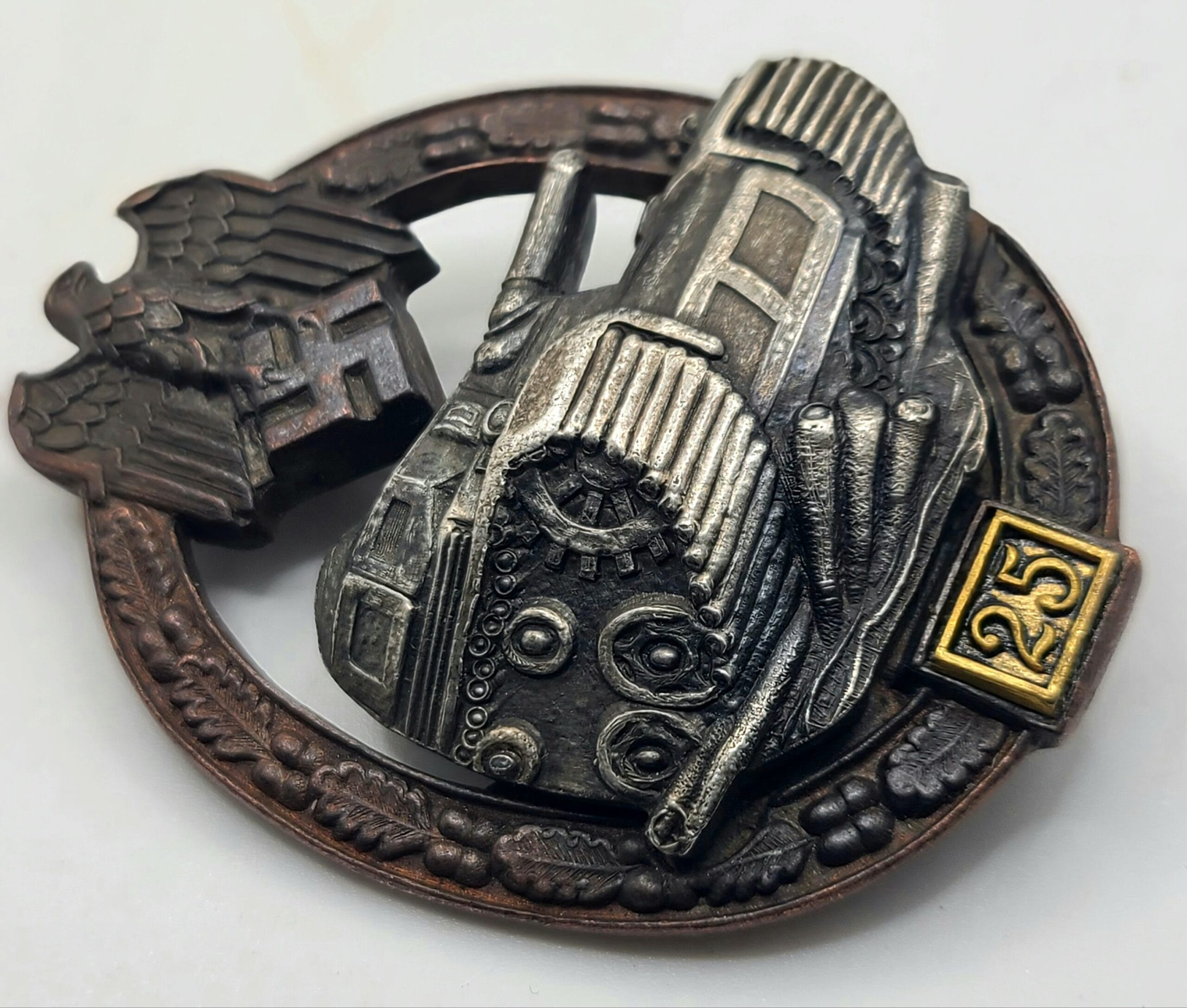 Bronze Grade Panzer Assault Badge for 25 Assaults by Rudolf Souval ...