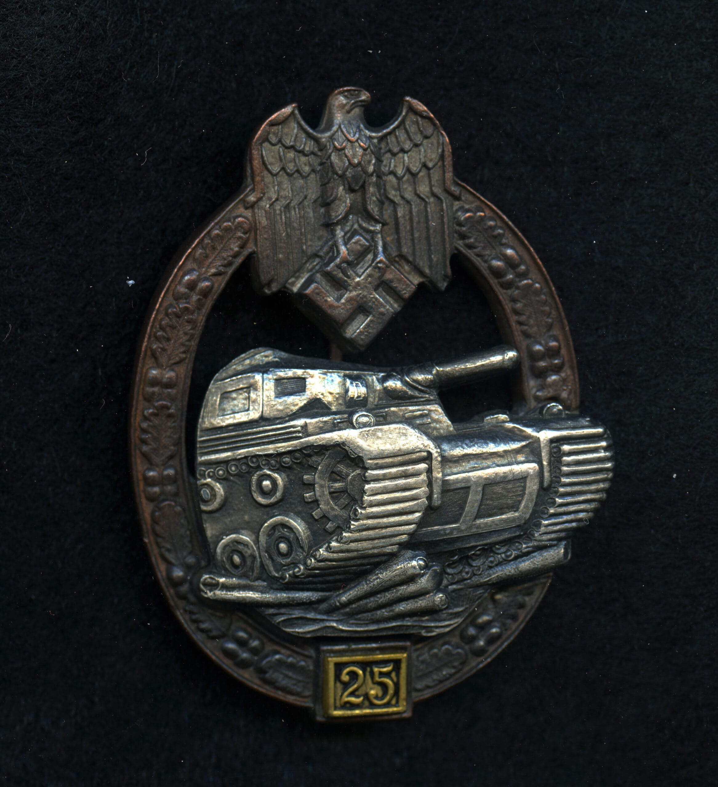 Bronze Grade Panzer Assault Badge for 25 Assaults by Rudolf Souval ...